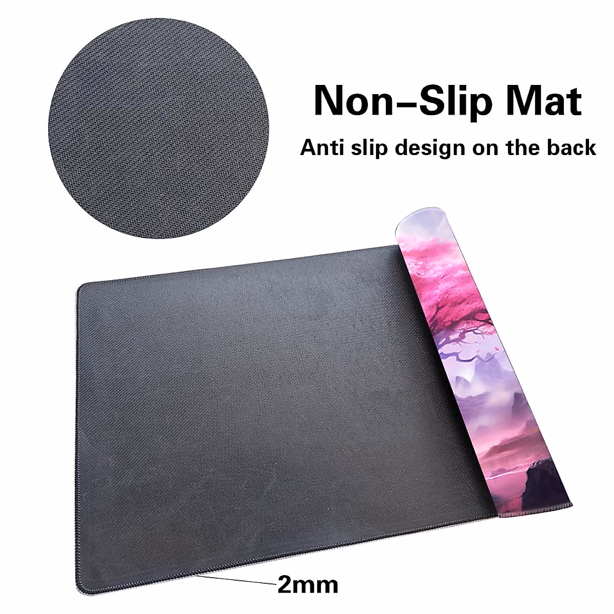 SIXTORE Premium Board Game 24x14in TCG Playmat Compatible for OCG CCG RPG MTG Play Mats,Mousepad Desk Mat (Pink Sakura)