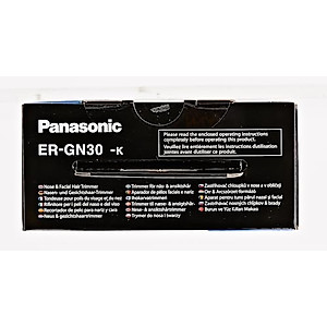 Panasonic ER-GN30-K Nose, Ear n Facial Hair Trimmer Wet/Dry with Vortex Cleaning System, Black