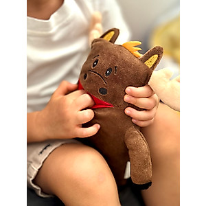 The Tooth Brigade Tooth Fairy Pillow | Fun and Interactive Stuffed Plush Toy with Large Pocket for Lost Teeth, Treasures, Prizes - Perfect for Kids, Boys, & Girls Gift (Twigs Moose)