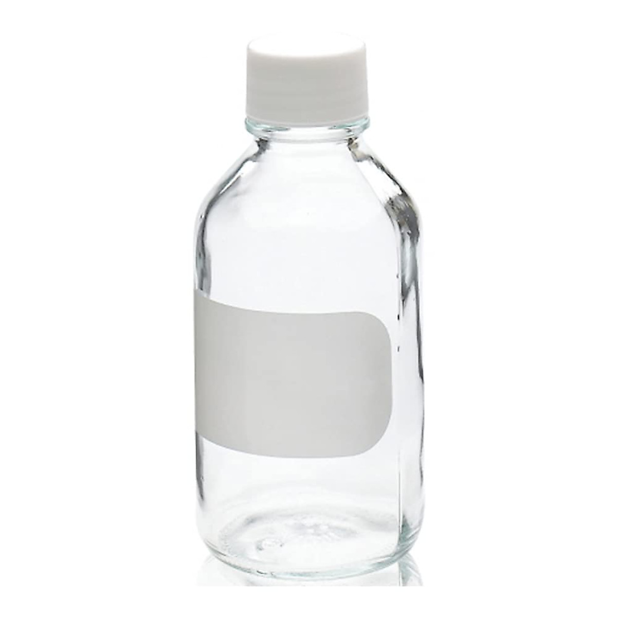 Wheaton 220163 Reagent Bottle, 125mL With 33-430 Solid Polypropylene PTFE Lined Screw Cap, 55mm x 120mm (Case of 6)