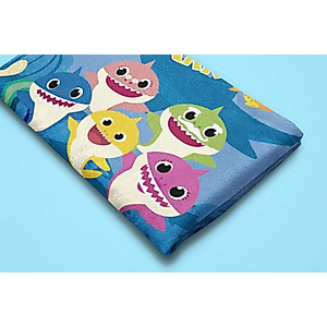Warm Kids Bedding, Toddlers Boys Girls Flannel, Soft Plush Baby Blanket, Unisex Blanket Throw Fleece Baby Shark 60 X 40 inches, Green, Blue