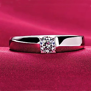 Clear CZ Ring Pure White Tibetan Silver Platinum Color Rings For Women Wedding Band Gift Jewelry 23340 (RD10-11)