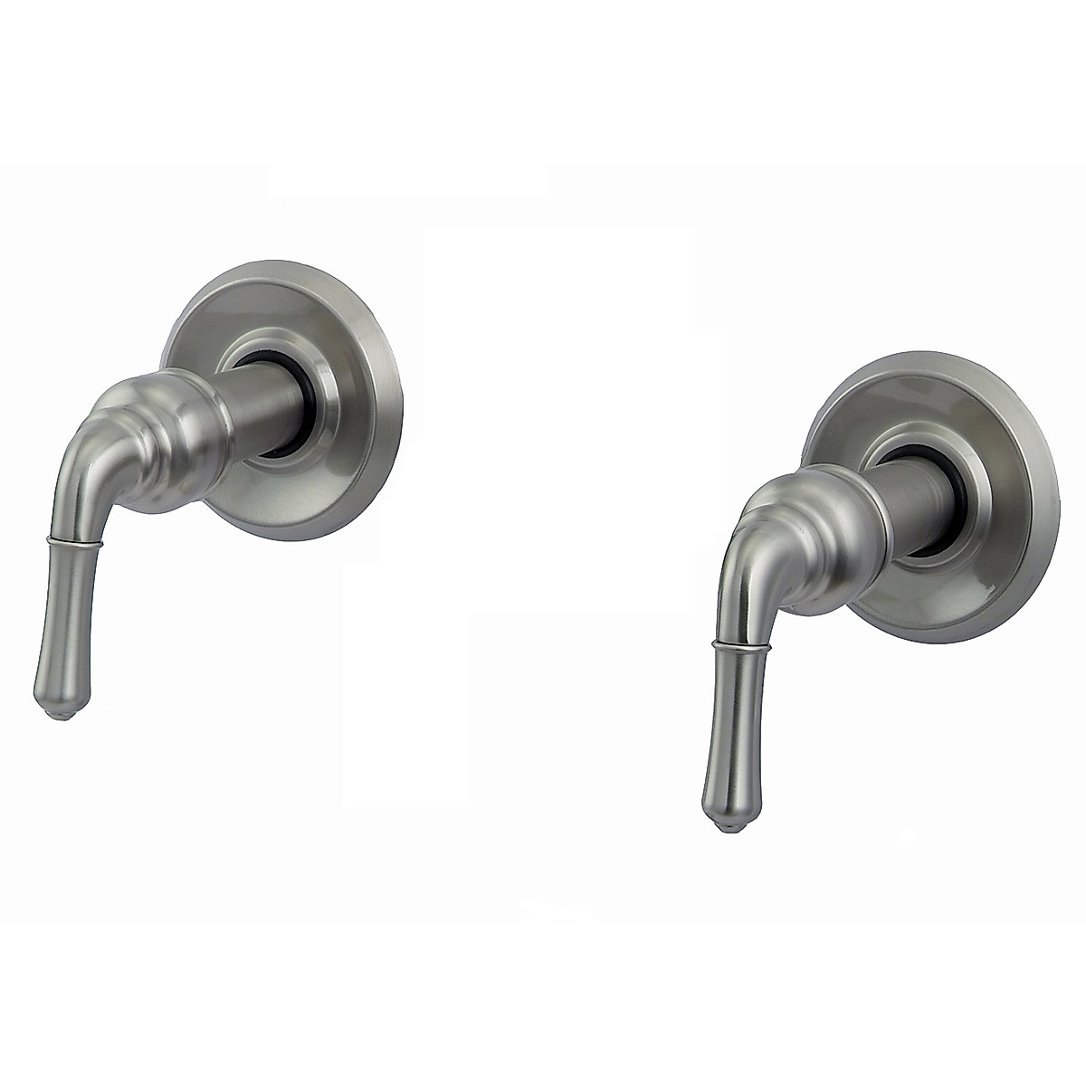 Trim Kit for 2-handle Shower Valve, Fit Delta Washerless Shower, Brushed Nickel Finish -By Plumb USA 38824