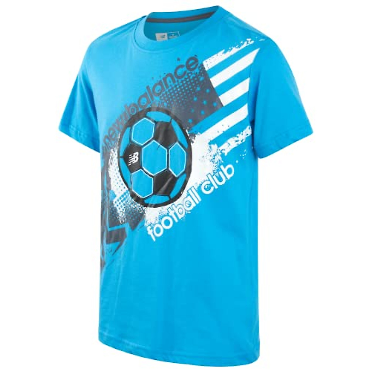 New Balance Boys' Active Shorts Set - 4 Piece Short Sleeve T-Shirt and Gym Shorts (8-20), Size 10, Sky/White