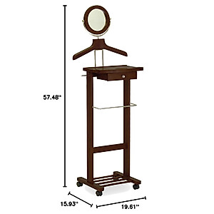 Winsome Trading, Inc. Vanity Valet Stand, Walnut