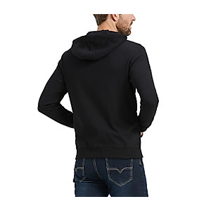 cocoFleur Men's Fashion Sweatshirt Cotton Comfy Hooded Sweatshirt With Pocket Soft Hoodie Sweatshirts For Men Full Zip Black