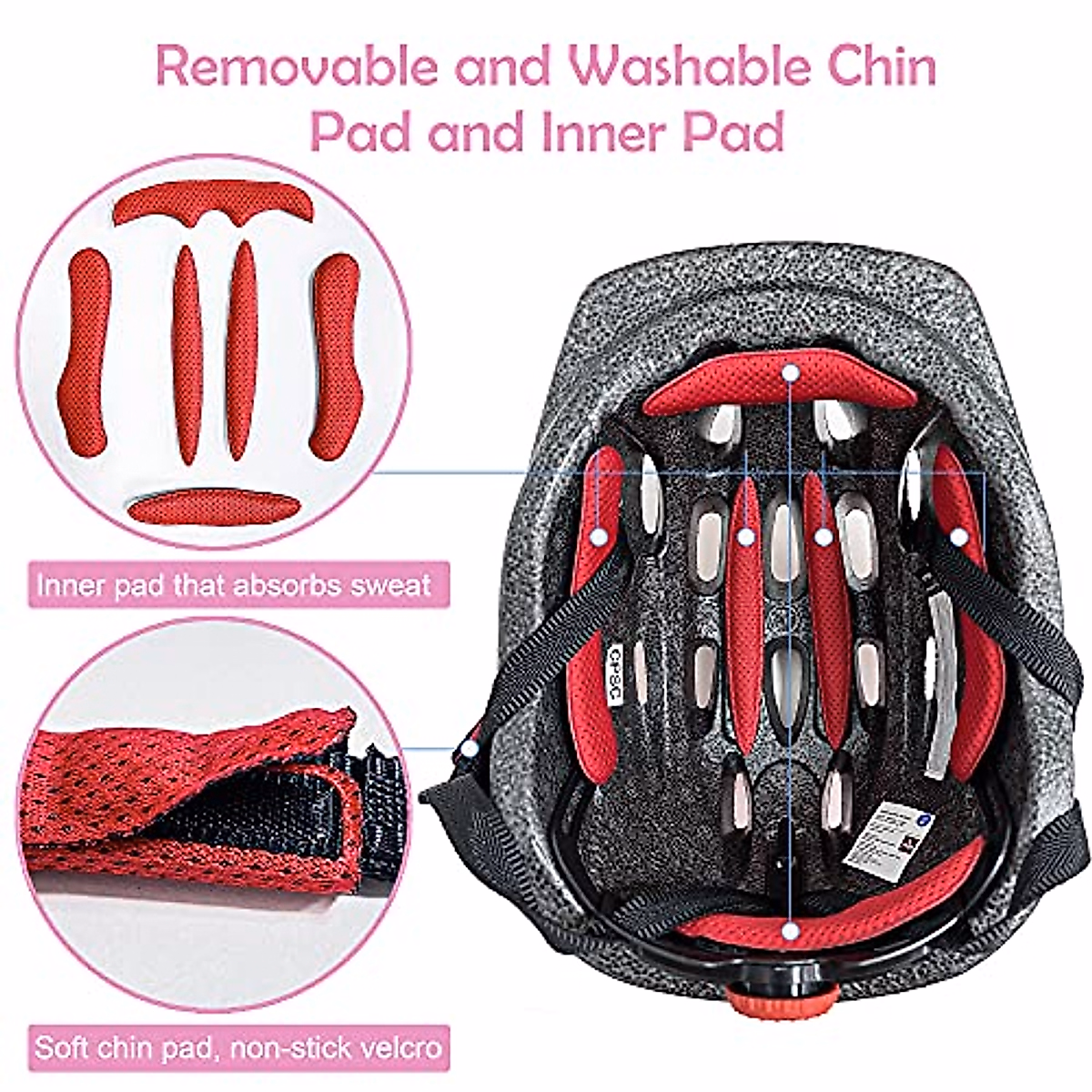 KAMUGO Kids Bike Helmets, Toddle Helmet for Ages 2-7 Boys Girls, Adjustable Multi-Sport Skating Scooter Bicycle Helmet with Cartoon Designs