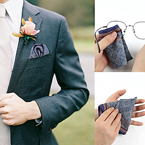 HOULIFE Hankerchieves Men, Cotton Men’s Handkerchiefs, Soft Cotton Hankies (Mixed-6 PCS)