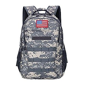 outdoor plus Camo Backpack,Military Teen Boys Backpacks for School, Army Bookbag with USB Charging Port,40L