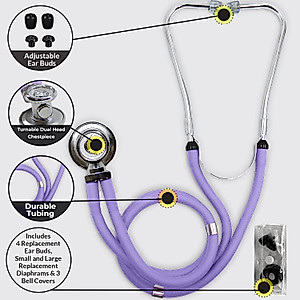 Dixie Ems Sprague-Rappaport Type Two Tube Stethoscope – Lavender