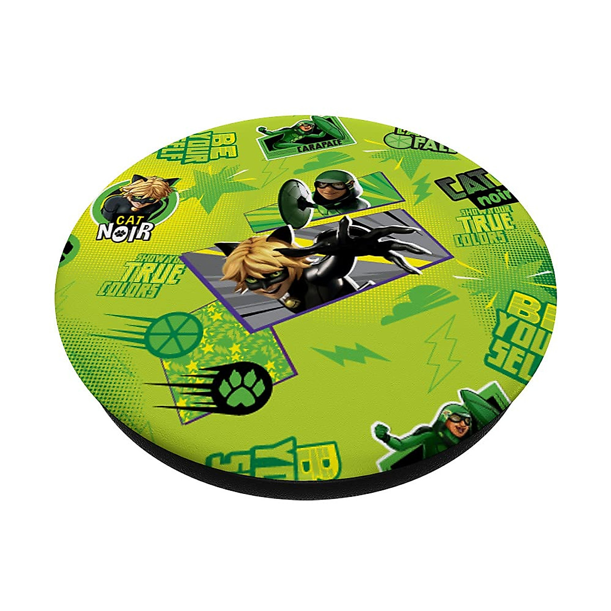 Miraculous Collection Iconic Cat Noir and Carapace PopSockets Swappable PopGrip