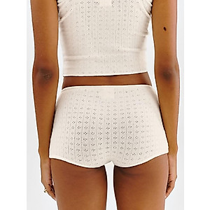 Juakoso Sexy Two Piece Outfits for Women Lace Trim Bodycon Floral Print Cami Tank Top and Shorts Set Fashion Streetwear