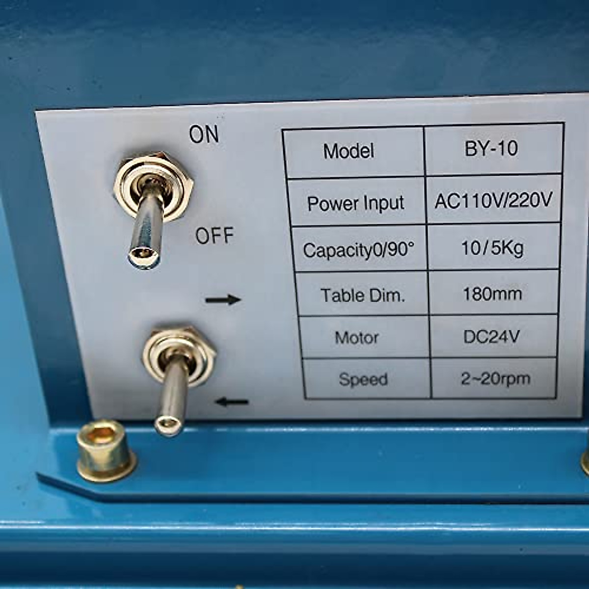 10KG Rotary Welding Positioner Turntable Table,DC24V 20W Mini 2.5" 3 Jaw Lathe Chuck,180mm Diameter Welder Positioner Turntable Machine,0-90°Adjustable Angle