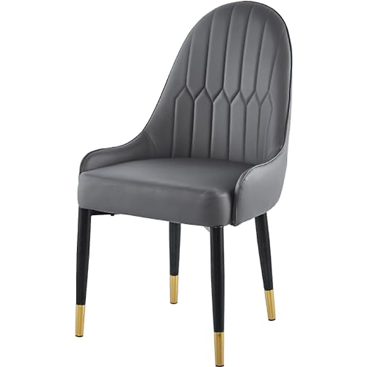 Wycian Sofa Desk Chair, Dining Set Boho 2PCS Grey Pu Leather Capacity 330LB 23.03" L 20.47" W 36.22" H Living Room Bedroom Dining Rooms Garden