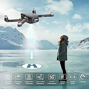 le-idea Drone with Camera 4K Brushless Motor 2 Cameras Drones for Adults 40km/h Max Speed Level 4 Wind Resistance 5GHz WiFi FPV Quadcopter for Beginners IDEA16