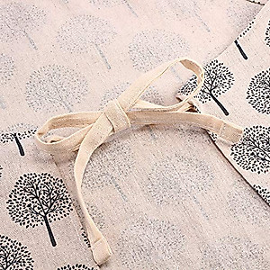 Syhood 2 Pieces Linen Cooking Kitchen Apron for Women and Men Kitchen Bib Apron with Pocket Adjustable Soft Chef Apron