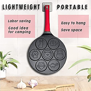 Pancake Molds for Kids, Egg Pan, Silver Dollar Pancake Pan Nonstick Pancake Griddle Egg Cooker Omelette Breakfast Pan Animal Mini Pancakes Maker Crepe Pan Sarten Para Pancakes Niños