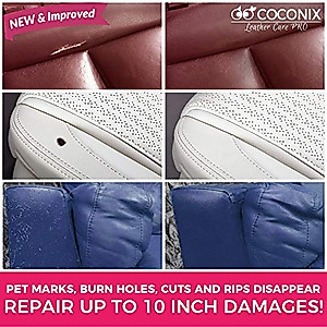 COCONIX Black Leather and Vinyl Repair Kit Leather Recoloring Balm Pure Black