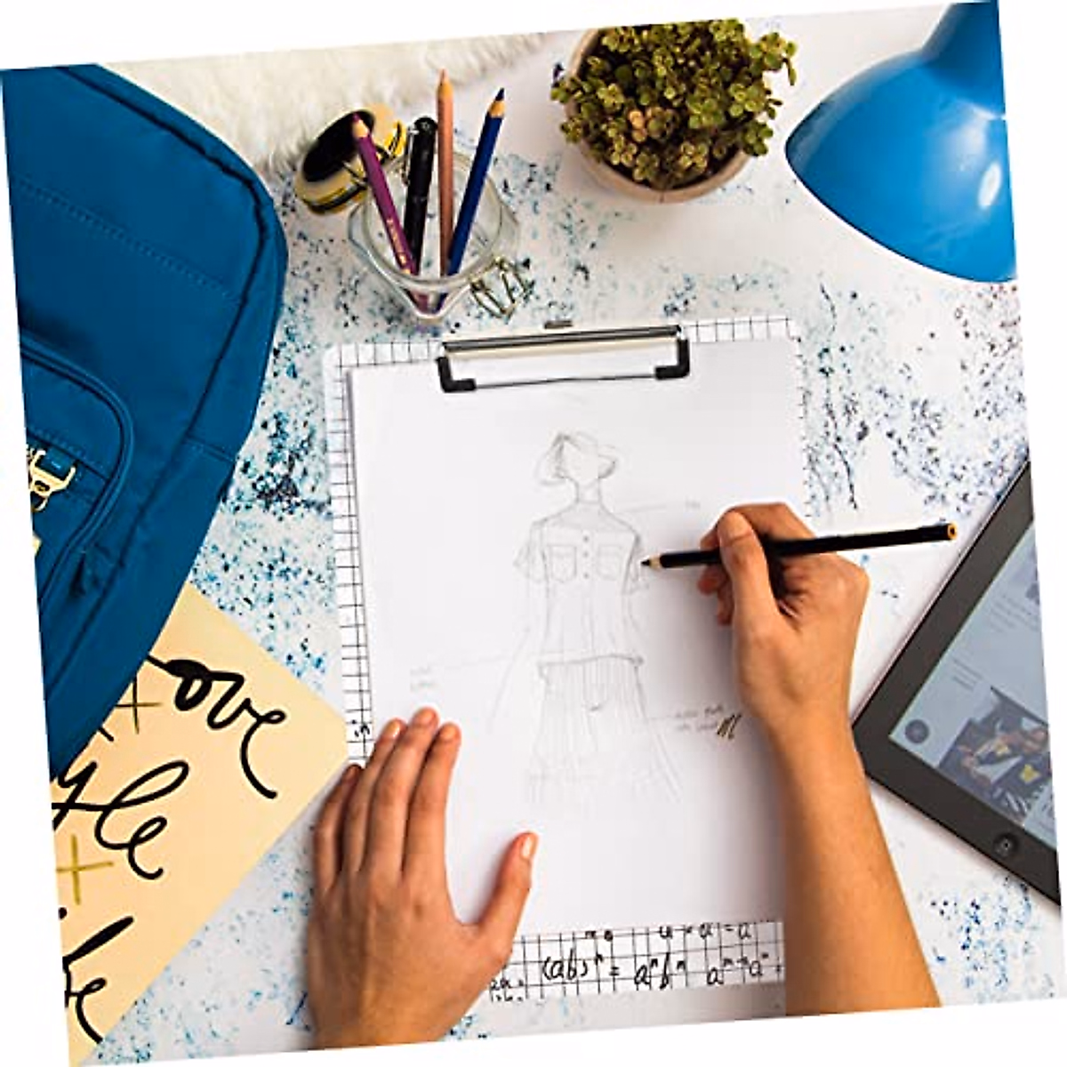 Tofficu Plastic Folders 2pcs Transparent Board Clip Memo Clipboards Sketch Clipboard Plastic Paper Clips Pocket Folders Plastic Office Folders Office Supplies Exam Paper Clips A4 Thin