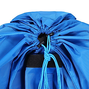 Gate Check PRO XL Double Stroller Bag for Airplane Travel | Extra Large & Ultra Durable Cover | Padded Adjustable Backpack Shoulder Straps | Easy Carrying - Blue