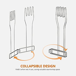 KORRTFID Kitchen Glove Holder,Stainless Steel Kitchen Vertical Glove Support Multi-Purpose Glove Drain Rack,Collapsible Glove Drying Stand,Rubber Glove Drying Rack,Mitten Drying Rack(Small)