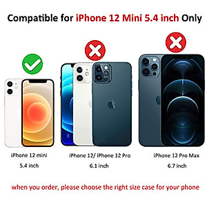 Abbery Designed for iPhone 12 Mini Case Pressed Flower Cute Clear with Design Soft Silicon TPU Rubber Dired Real Flroal Girl Woman Aesthetic Case for iPhone 12 Mini (Navy Flower)