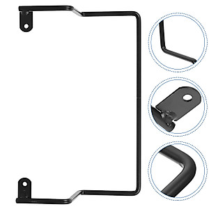 Angoily Non Slip Mattress Gripper, Anti Slide Mattress Stopper, Mattress Retainer Bar, Easy to Installation Metal Pad Gripper for Wooden Bed Frames Black