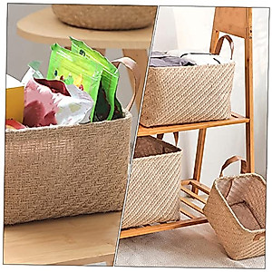 Hoement Wicker Hamper Collapsible Bin Wicker Storage Baskets Wicker Baskets Fabric Clothes Box Shelf Basket Clothes Organizer Storage Toy Organizer Home Fabric Storage Bin Storage Box