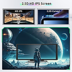 Podofo Portable Car Stereo Wireless Carplay/Android Auto with Dash Cam, 9.3" HD IPS Touch Screen Car Play Radio Audio Receiver, 1080P Backup Camera, Navigation/Bluetooth/FM Transmitter/AUX/TF Card
