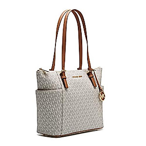 MICHAEL Michael Kors Jet Set Item East/West Top Zip Tote Vanilla/Acorn One Size
