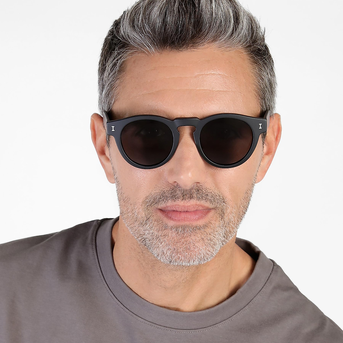 Illesteva Sunglasses Leonard - Matte Black/Grey