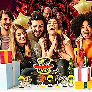 99pcs Cobraa Birthday Decoration Party Supplies Include Banner, Cake Toppers, Cupcake Toppers, Backdrop, Stars Foil Balloons, Stickers, Latex Balloons,for Kids Birthday Party