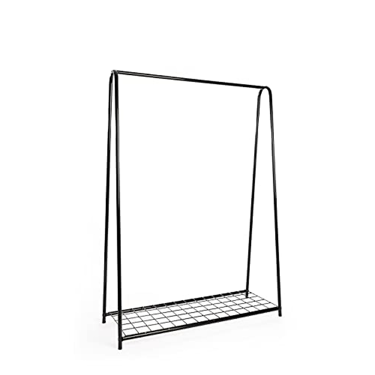 VEGAINDOOR United Style Single Shelf Clothes Rack, Metal Clothing Rack with Shelves, Clothing Racks for Hanging Clothes, Sturdy Organizer for Clothes ,Heavy Duty Garment Rack ,Gold ,Black ,White Colours (Black)