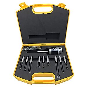 Boring Head 2"(7/8-20) With MT2 Shank 3/8-16 Thread and 9Pcs 1/2" Shank Boring Bar Sets