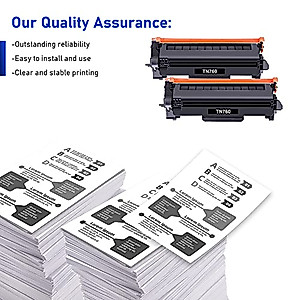 TN730 TN760 TN-760 Toner Cartridge: 2 Pack High Yield Black Compatible TN 730 TN-730 Toner Cartridge for Brother MFC-L2710DW HL-L2395DW DCP-L2550DW HL-L2350DW MFC-L2750DW HL-L2395DW Printer