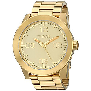 Nixon Men's Corporal Stainless Steel Watch One Size Gold Tone