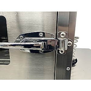 EQCOTWEA 1800W Commercial Electric Rotational Pizza Cone Oven with 12pcs Stainless Steel Cone Bases 110V Ajustable Temperature with Removable Tray for Use with Pizza Cone Forming Machine