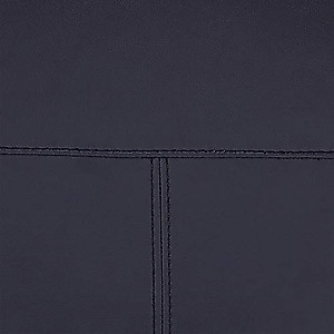 Armen Living Primrose Contemporary Top Grain Leather Power Recliner Living Room Sofa, Navy