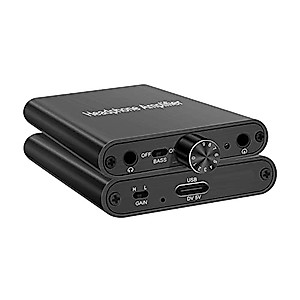 Headphone Amplifier HIGI Ampedance Headphone Amp Support 3.5mm AUX Input which can be Used with Either MAC, Mobile Phone, PS4, PS5, Xbox, Laptop or Desktop System (600Ω DAC Headphone Amplifier)