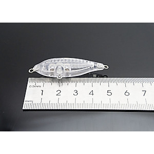 10PCS Unpainted Lure Blanks 2.64g 5cm with Special Eye Fishing Eye Crankbait Simulation Blank Body Clear Hard Baits Trout Salmon Minnow Lure Popper Lures Topwater Freshwater 8267 Special Eye