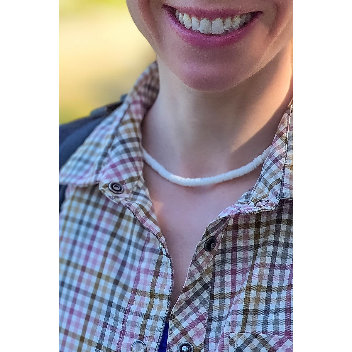 BlueRica Puka Shell Beads Necklace (18")