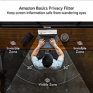 Amazon Basics Privacy Screen Filter - 21.5 Inch 16:9 Widescreen Monitor, Anti Glare & Blue Light Filter (21.5 inch (16:9), 18.77" x 10.56")