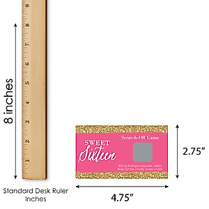 Big Dot of Happiness Chic 16th Birthday - Pink and Gold - Birthday Party Game Scratch Off Cards - 22 Count