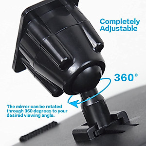 Shynerk Baby Car Mirror, Car Seat Mirror Safety 360° Rotation Wide Clear View, Shatterproof & Crash Tested, ‎SH-M-02, White