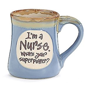 1 X I'm a Nurse Superpower Light Blue 18 Oz Mug