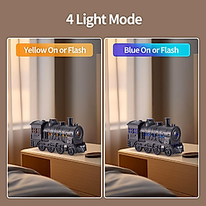 Humidifiers for Bedroom, Cool Quiet Steam Train Looking Mist Air Humidifier Diffuser for Home Baby Nursery & Plants and Auto Shut-off & No Remote Included. (Black)