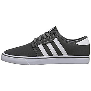 adidas Originals Men's Seeley Running Shoe, Ash Grey/White/Black, 8 M US
