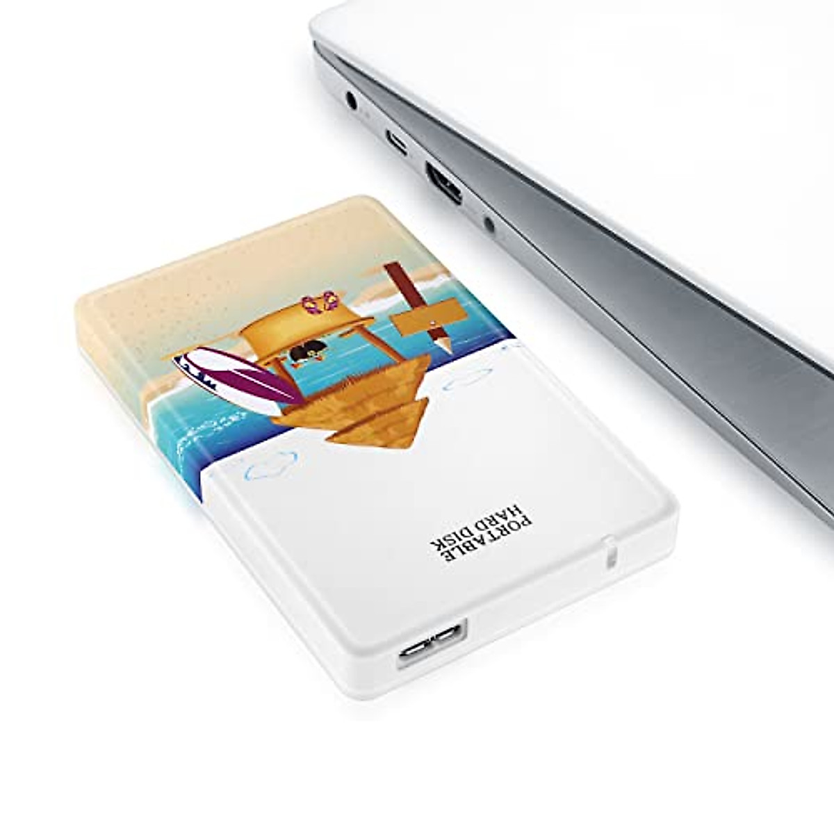 NRICO 2.5 inches Ultra Slim Portable External Hard Drive USB3.0 HDD Storage Mobile Hard Disk Compatible for PC, Mac, Desktop, Laptop (320GB, Beach)