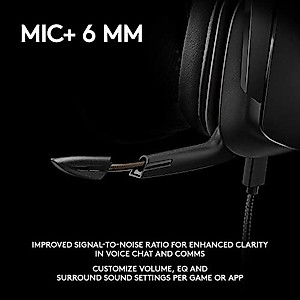 Logitech G935 Wireless DTS:X 7.1 Surround Sound LIGHTSYNC RGB PC Gaming Headset - Black, Blue (Renewed)