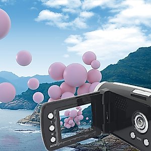 Vlogging Camera with 1.8 Inch Screen, 4X Digital Zoom Digital Camera for Photography, Mini Camera with 12million Pixe-l HD, Face Detection, Continuous Shooting, Cool Stuff Travel Essensials Black